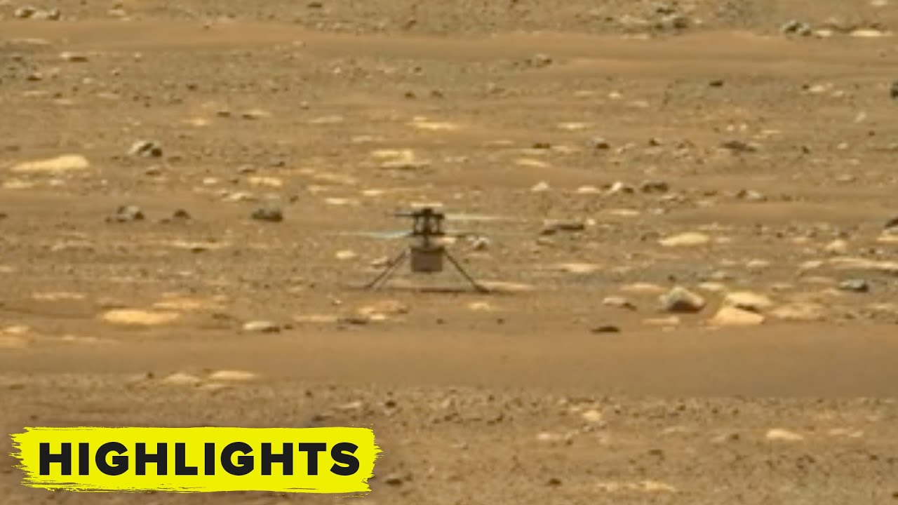 ZOOMED IN! First image and video from Ingenuity's first flight (Watch ...