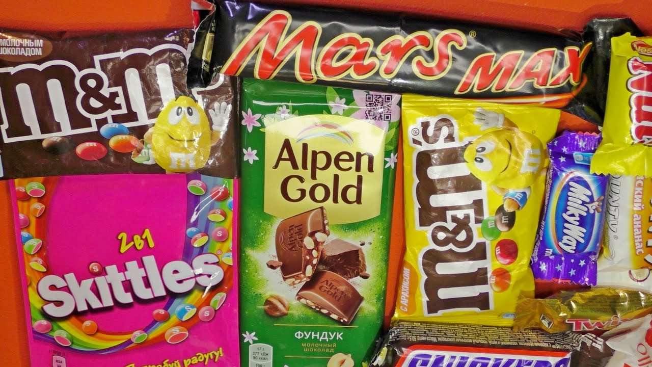 Satisfying Video | Some Lot's of Candies ASMR | M&M's, Skittles, Alpen ...