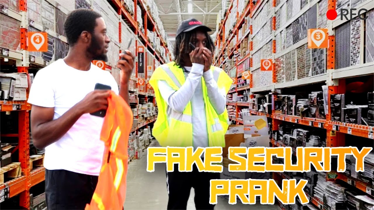Fake Security Prank!! *We got kicked out* - YouTube