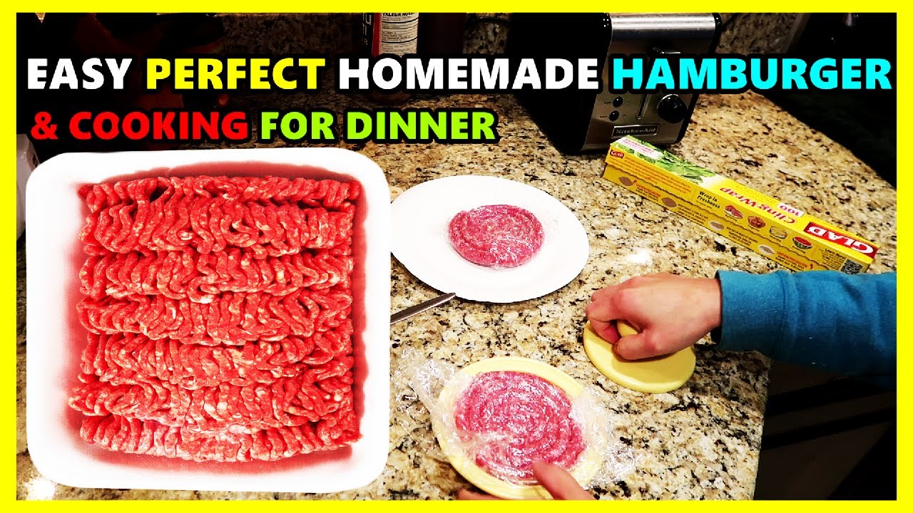 HOW TO MAKE EASY PERFECT HOMEMADE HAMBURGER GROUND BEEF (BURGER PRESS ...