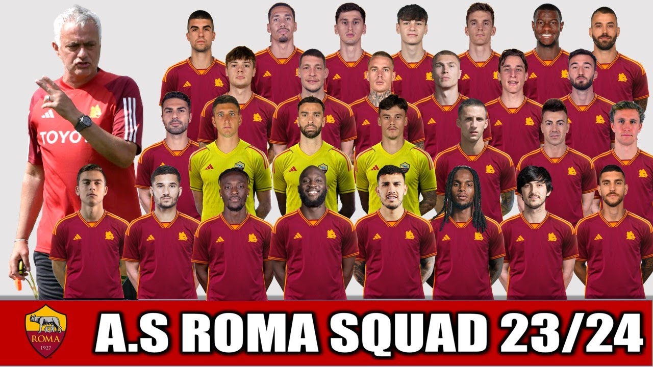 FULL SQUAD AS ROMA FEAT ROMELU LUKAKU UNDER JOSE MOURINHO FOR 2023/24 ...