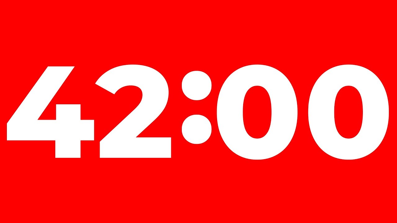 42 Minute Timer Without Music | Perfect for Study and Work - YouTube