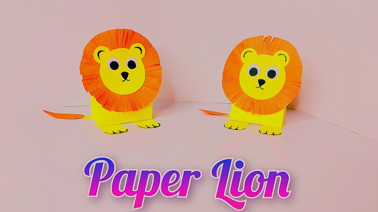 How to make paper lion | Paper lion craft | Lion craft ideas | Easy ...