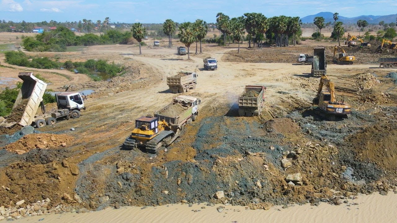 Best Incredible Land Filling Project activities Technology by Bulldozer ...