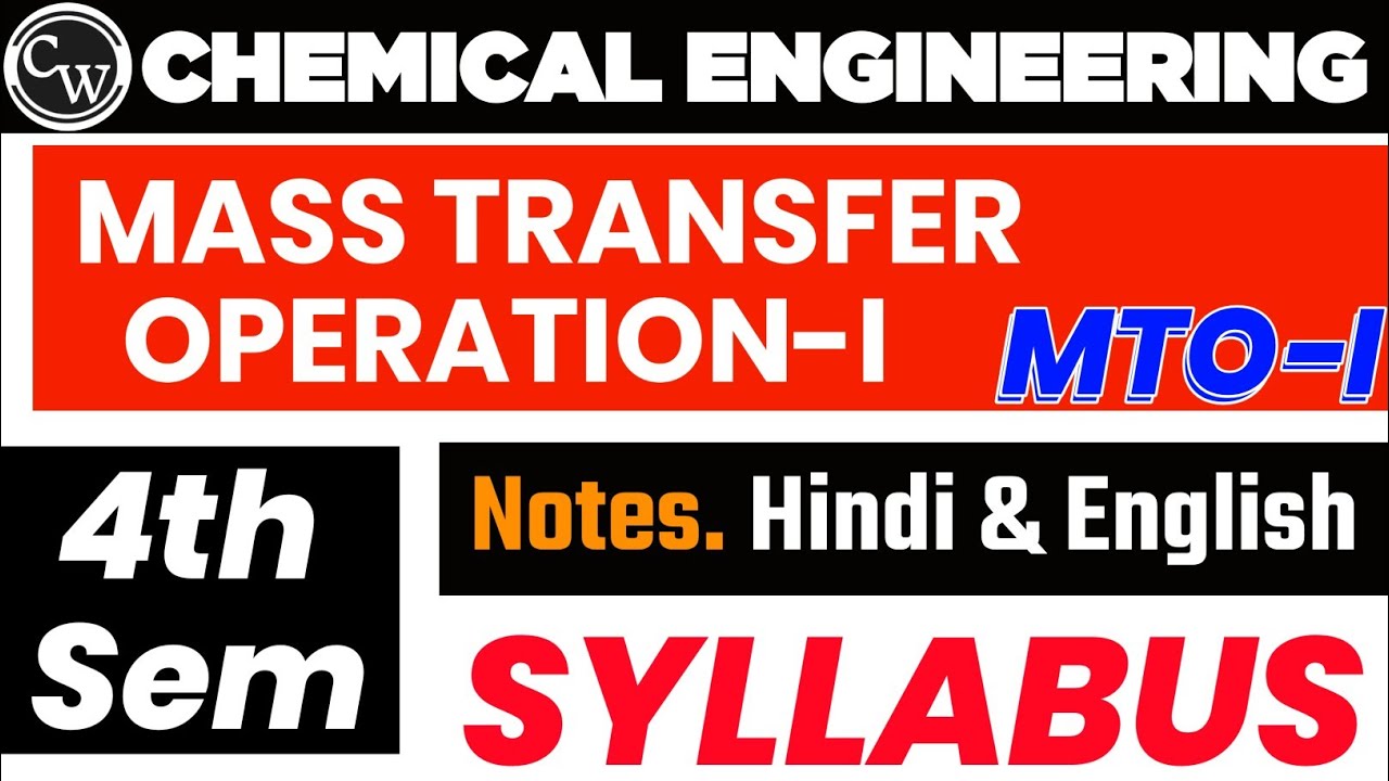 Mass transfer operation 1st Syllabus || Diploma 4th Semester MTO 1st ...