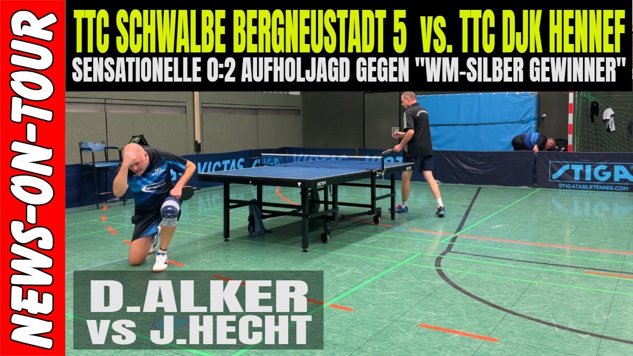 (HBL) 4-3 Daniel Alker vs. Hans-Jürgen Hecht TTC Schwalbe Bergneustadt ...