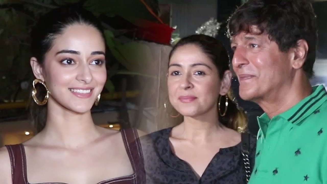 Chunky Pandey With Wife And Daughter Ananya Pandey Reached Launch of ...
