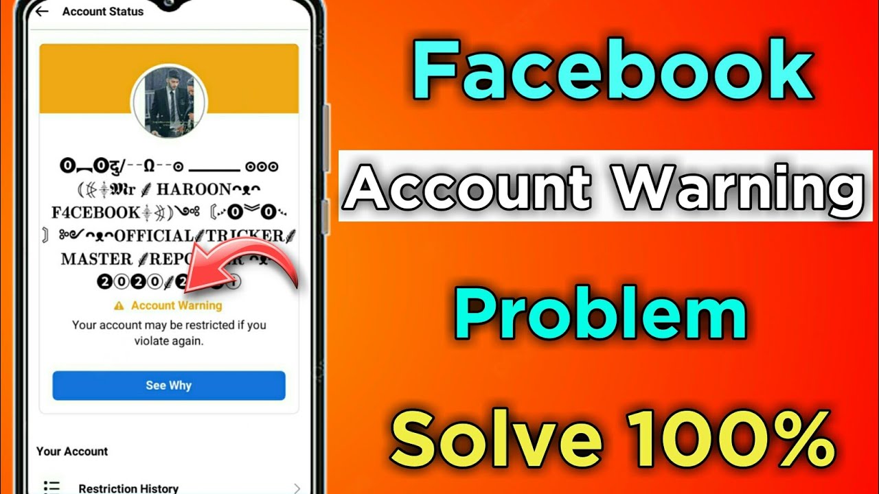 How To Remove Account Warning From Facebook Account 2021 | Account ...