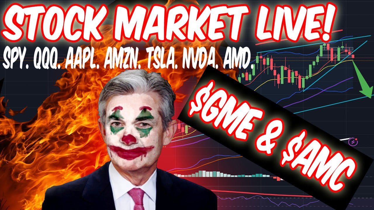 GME and AMC Live! Stock Market Live! NVDA Finding the Top - YouTube