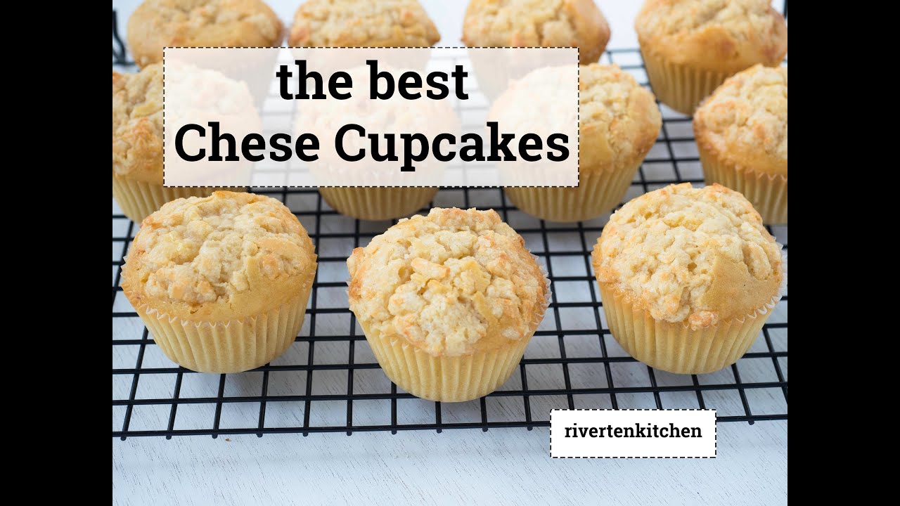 The best Cheese Cupcakes with Cheese Crumble Topping - YouTube