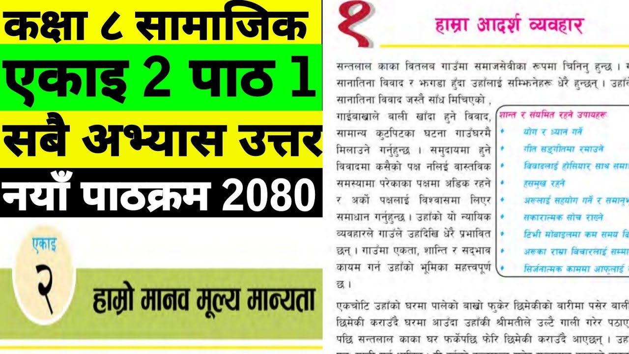 class 8 social unit 2 part 1 | social book new course | Social in ...