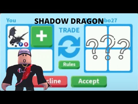 What people trade for a fly/ride Shadow Dragon in Adopt me - YouTube