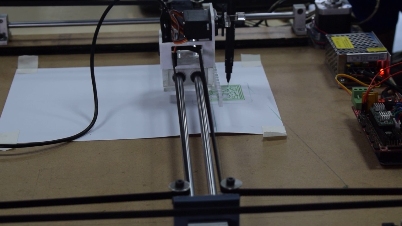 xy plotter working video - YouTube