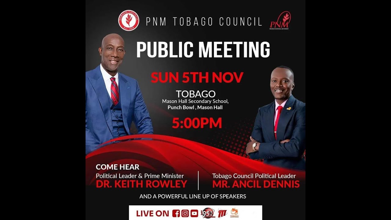 PNM Tobago Council Public Meeting At Mason Hall Secondary School ...