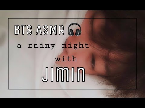 [BTS ASMR] a rainy night with jimin | talking | singing | soft and deep breathing | rain sounds