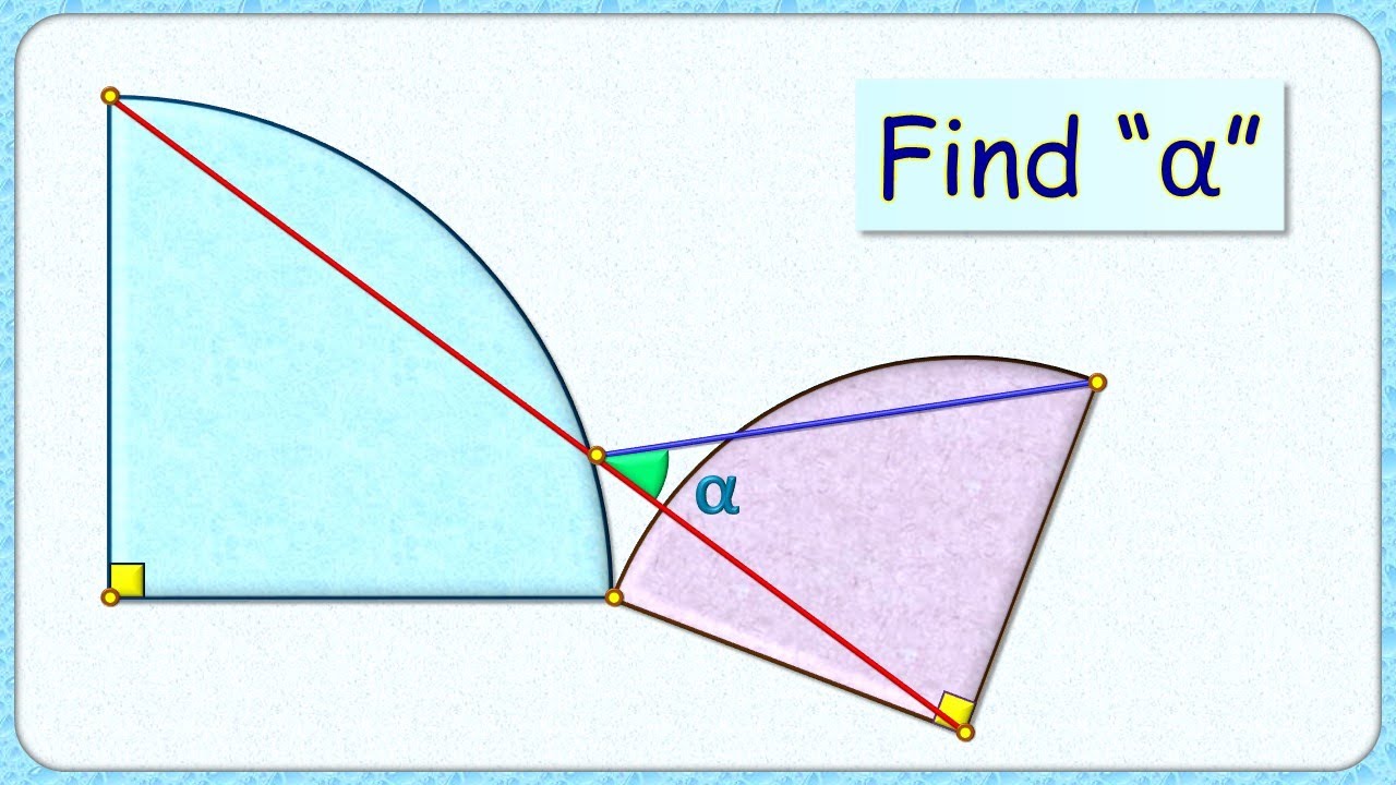 Find angle alpha #maths #geometry #circle #olympiad #cds #cat #sat #iit ...