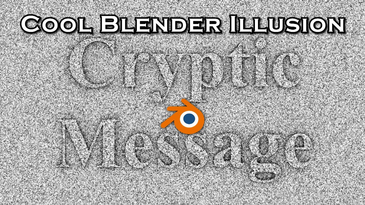 A Fun Cryptic Message Effect - Blender Tutorial - YouTube
