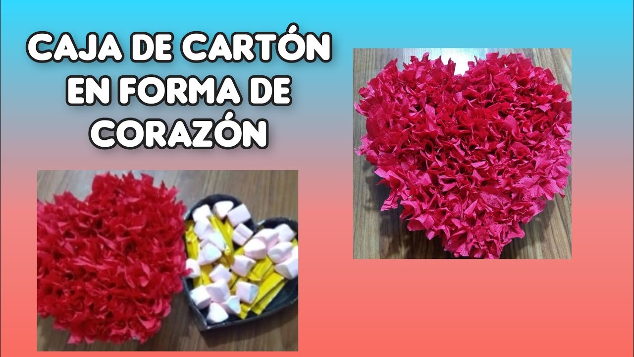 Caja de cartón en forma de corazón 💖 How to make a heart-shaped box ...