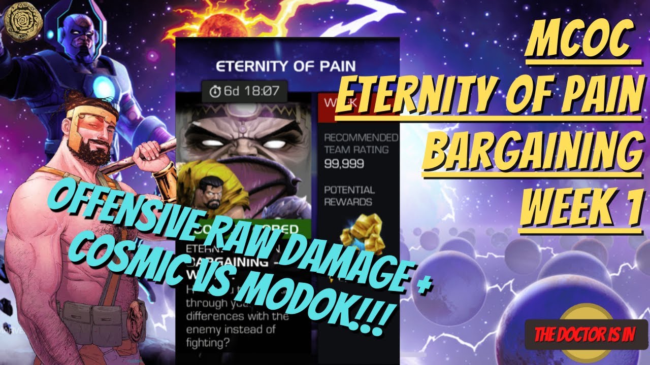 MCOC Eternity of Pain Bargaining Week 1 Hercules Offensive Raw Damage ...