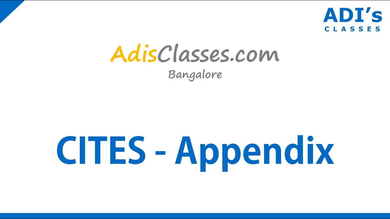 CITES - Appendix - YouTube