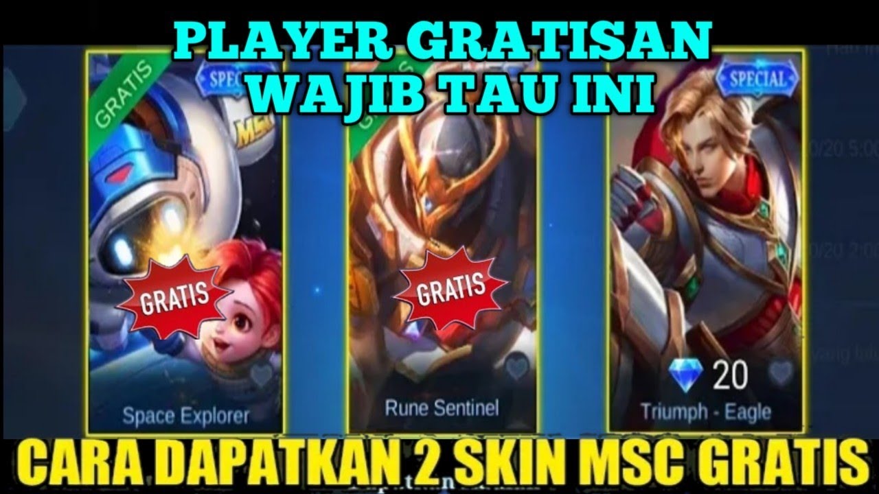 EVENT FREE SKIN || CARA MENDAPATKAN 2 SKIN MSC GRATIS MOBILE LEGENDS - YouTube
