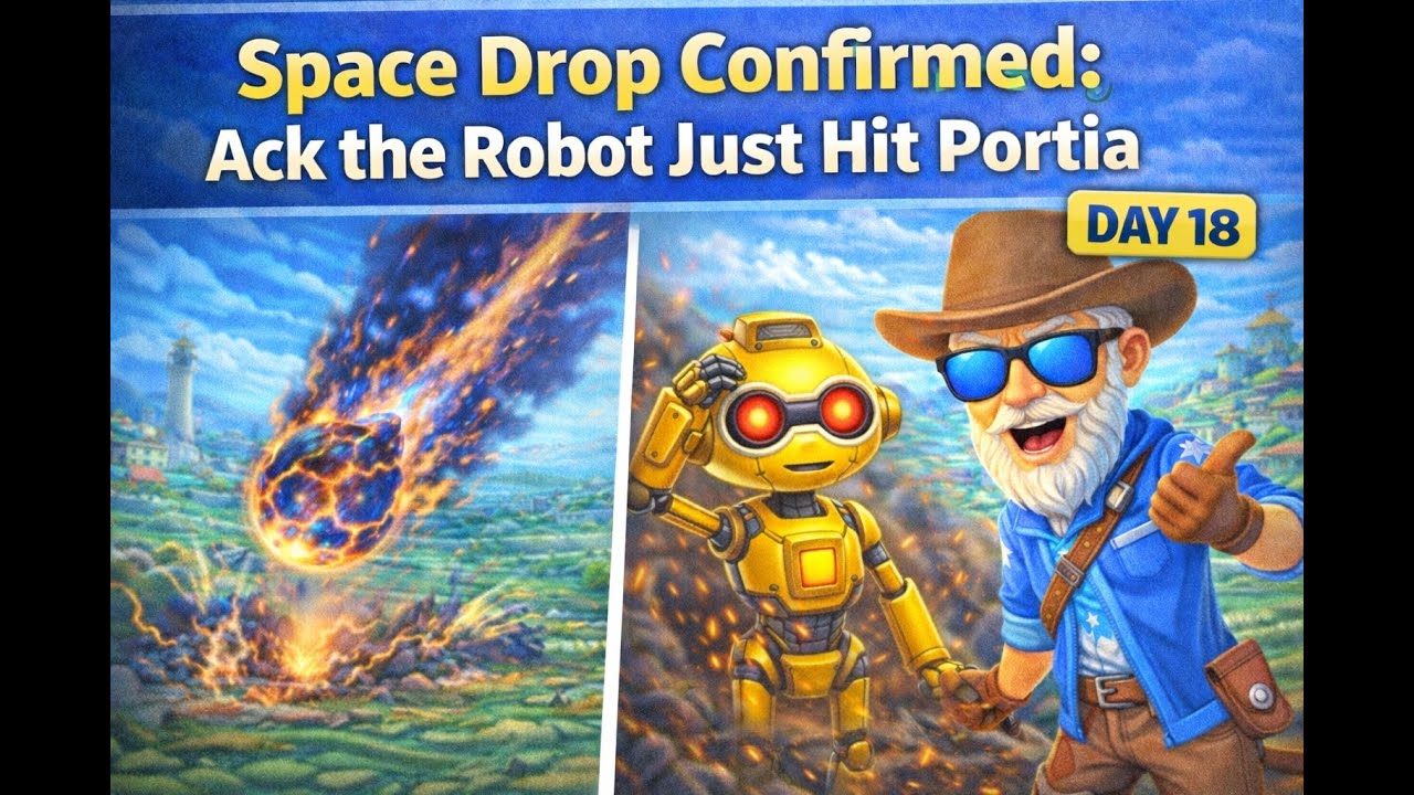 Space Drop Confirmed Ack the Robot Just Hit Portia Day 18 - YouTube