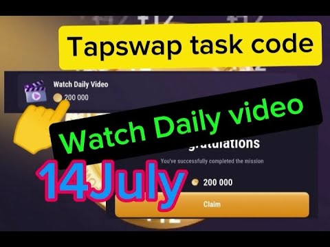 Tapswap Watch Daily Video Code || July 14 || Tapswap New Code || ১৪ ...