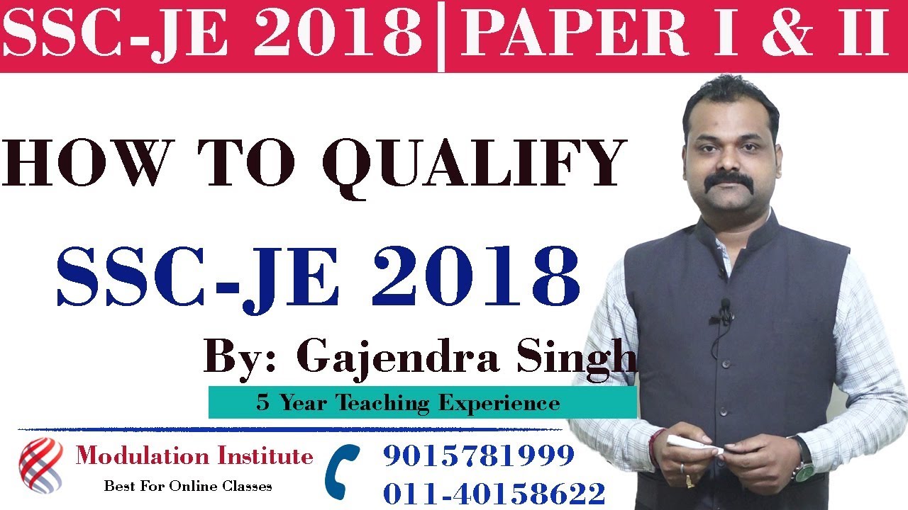 SSC-JE Paper pattern 2018 - Full Information | How to Qualify ...
