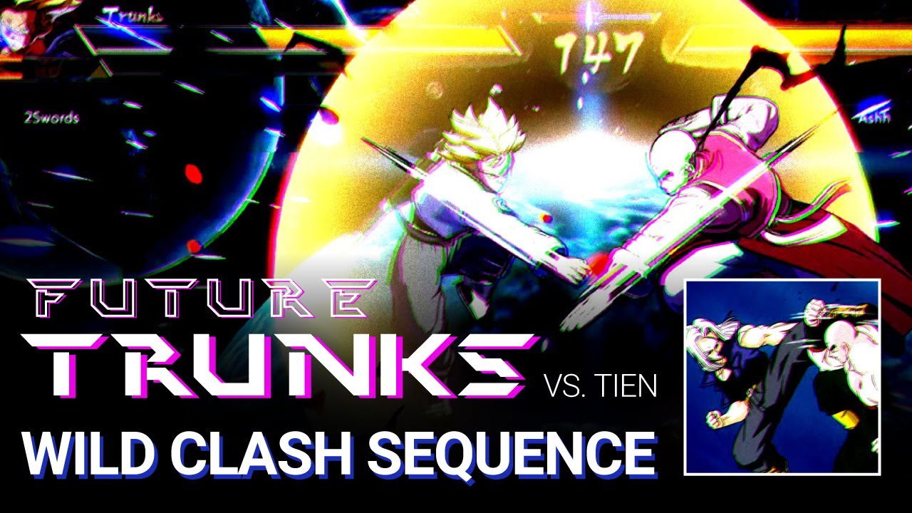 TRUNKS VS. TIEN CLASH ⚔️ DBFZ Gameplay - YouTube
