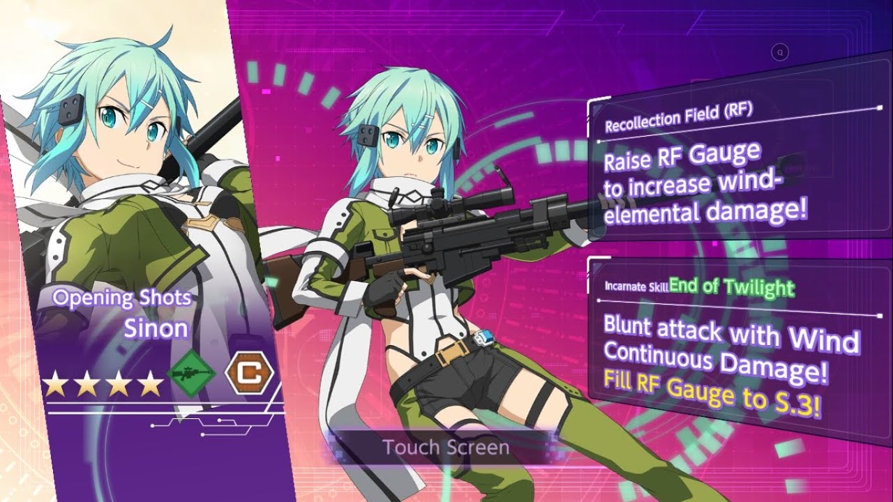 New Banner Sinon with Recollection Field is here in Sword Art Online ...