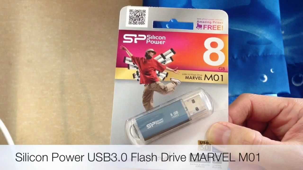 Silicon Power USB3.0 Flash Drive MARVEL M01 unboxing 開封 - YouTube