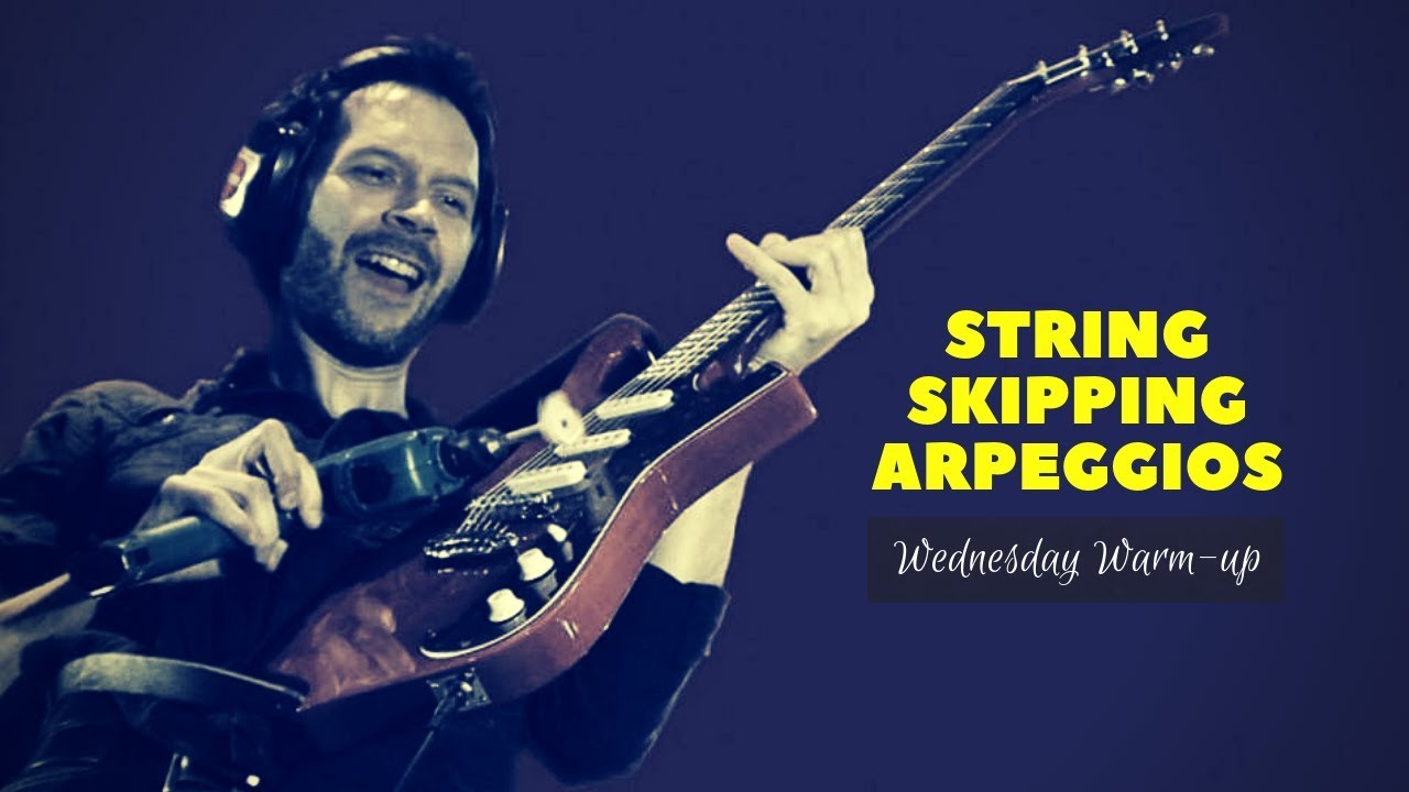 Warming up with || Paul Gilbert - String Skipping Arpeggios - YouTube