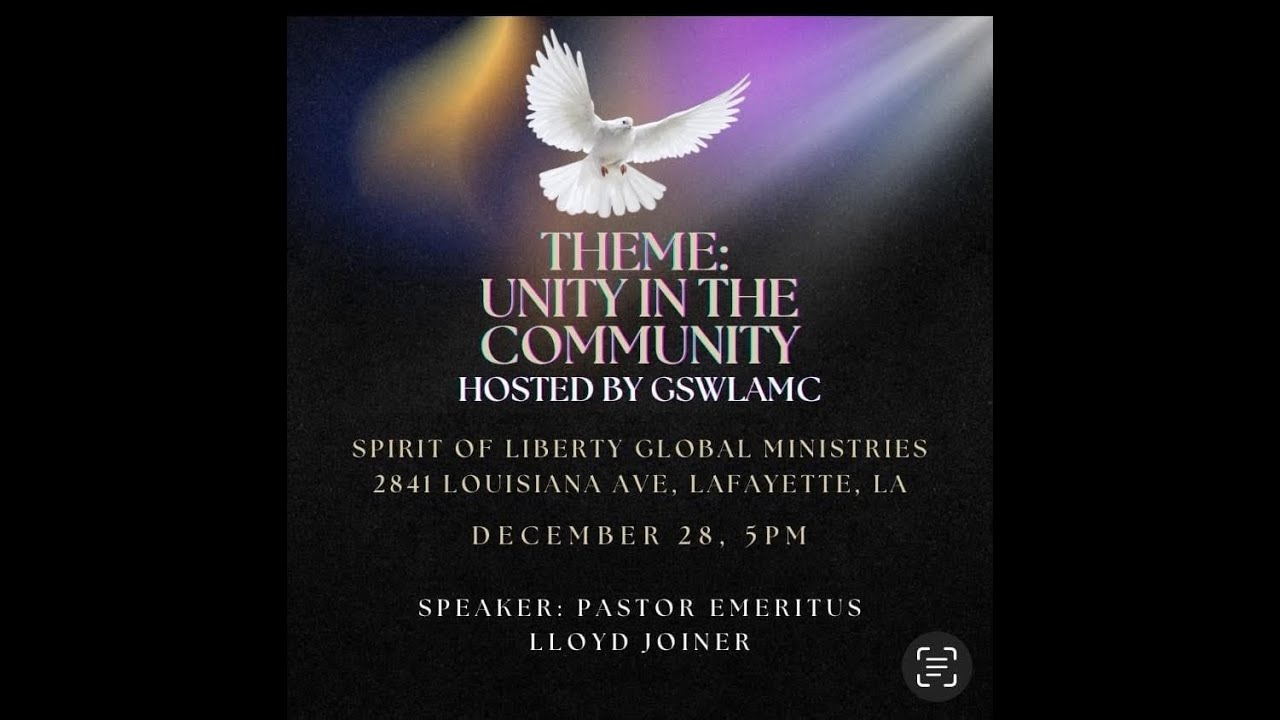 SERMON TITLE: Unity In The Community - YouTube