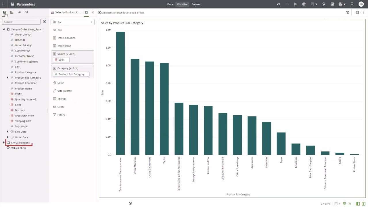 Create a column selector using parameters in a workbook in Oracle Analytics Cloud - YouTube