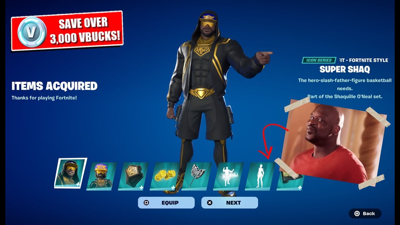 Fortnite item shop | Shaq Bundle (Review) - YouTube
