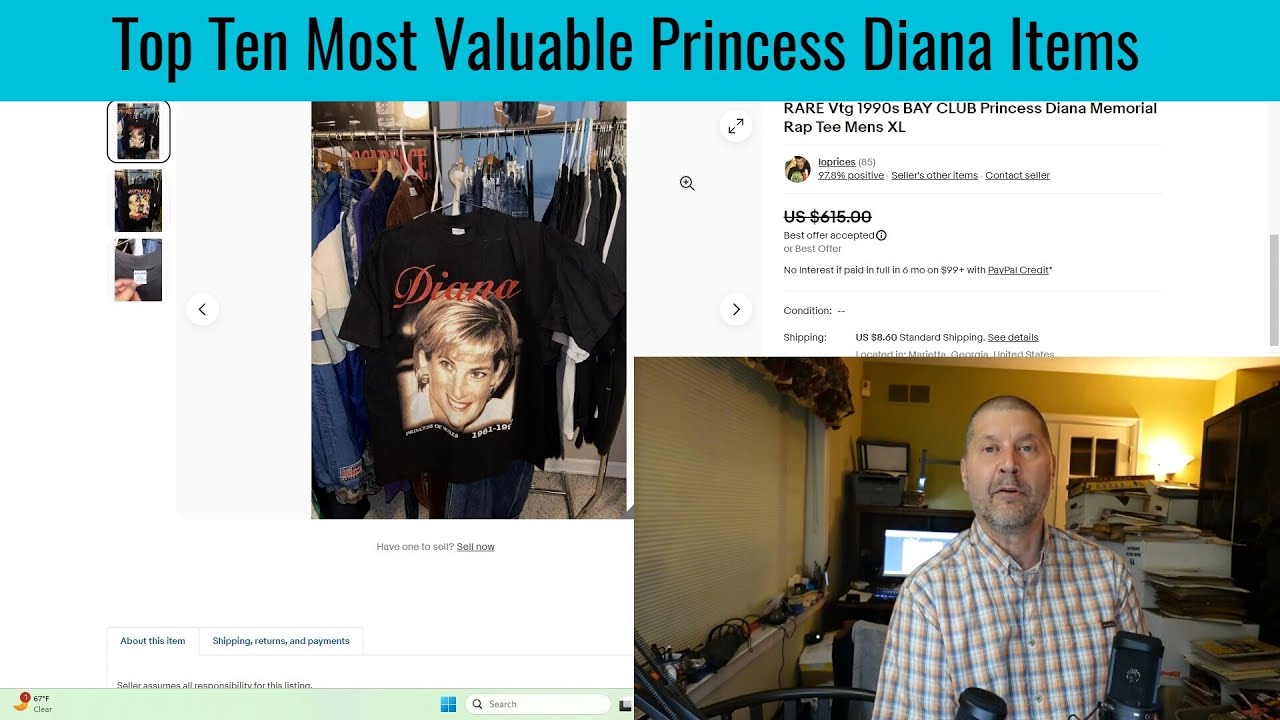 Top Ten Most Valuable Princess Diana Items Right Now - YouTube