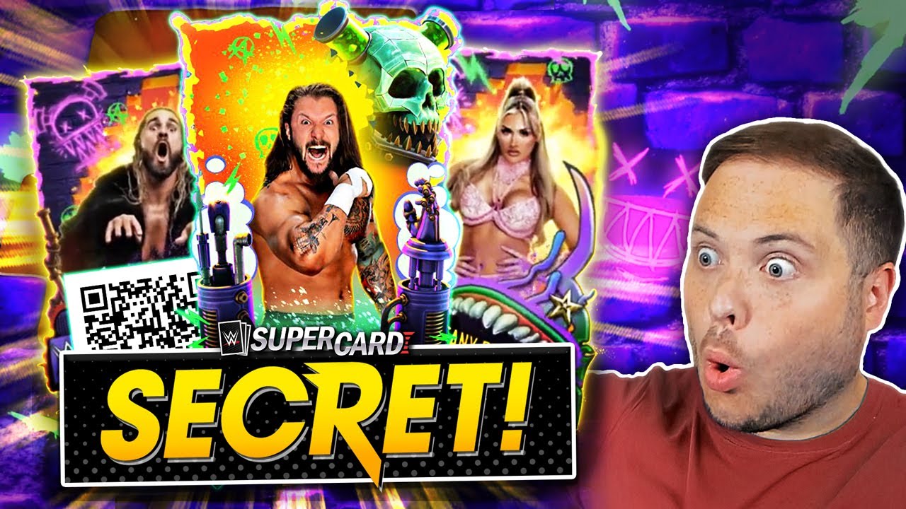 First Look at UNHINGED Rarity in WWE SuperCard! Secret Booster QR CODE ...