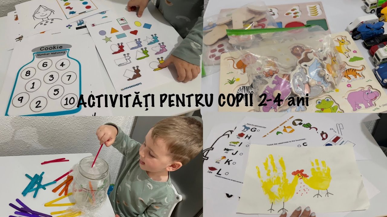 ACTIVITĂȚI pentru copii / 2-4 ani / Activități EDUCATIVE cu bani puțini ...