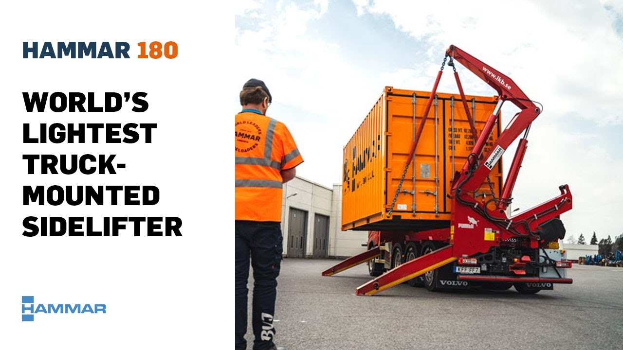 Hammar 180 Sidelifter overview - world's lightest truckmounted ...