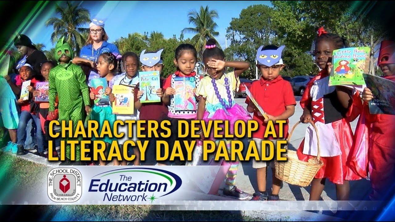 Characters Develop at Literacy Day Parade - YouTube