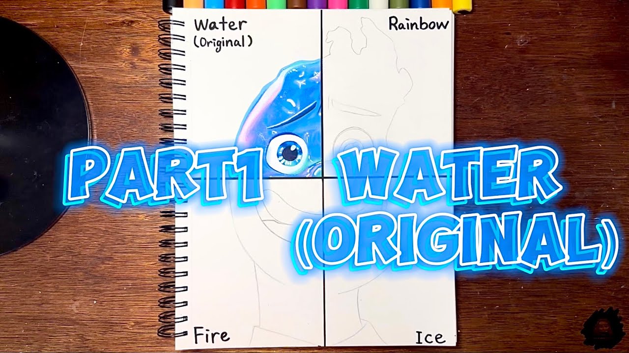 Drawing Wade Ripple in 4 DIFFERENT Styles!!💧 ｜マイエレメントのウェイド描いてみた☆ ...