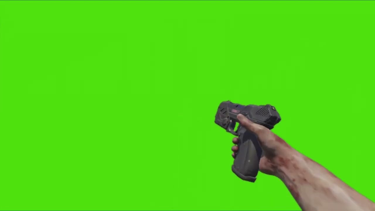 POV Shooting a Pistol Green Screen - YouTube