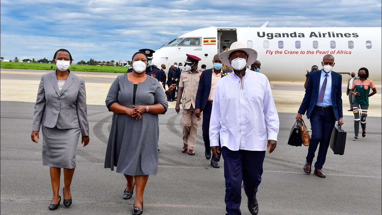 MUSEVENI USES UGANDA AIRLINES CRJ 900 MITSUBISHI AIRCRAFT FROM KENYA ...