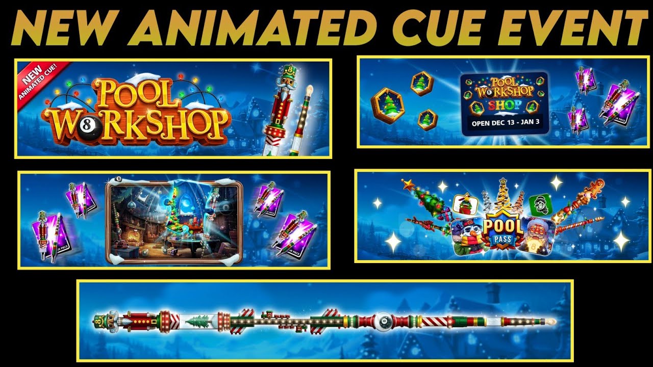 8 ball pool - New workshop event | New animated cue max | New pool pass ...