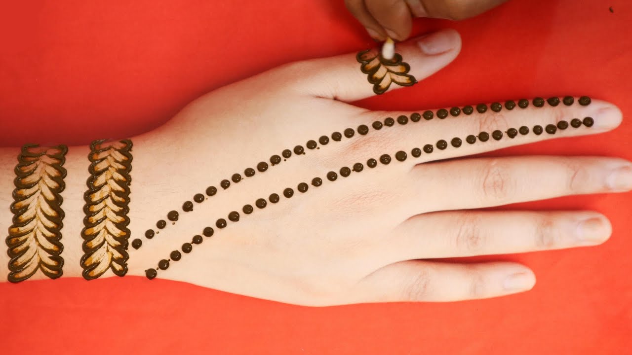 Easy Simple dotted mehndi trick || Stylish Mehndi designs for hands ...