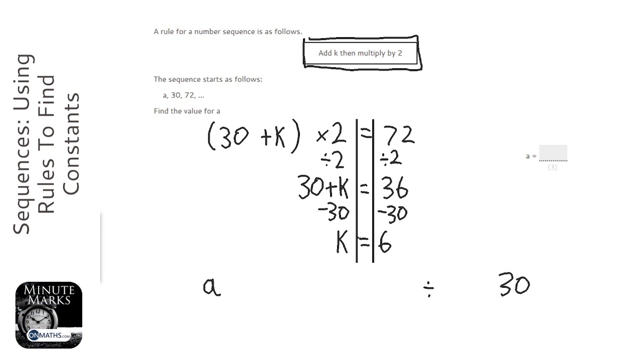 Sequences: Using Rules To Find Constants (Grade 6) - OnMaths GCSE Maths ...