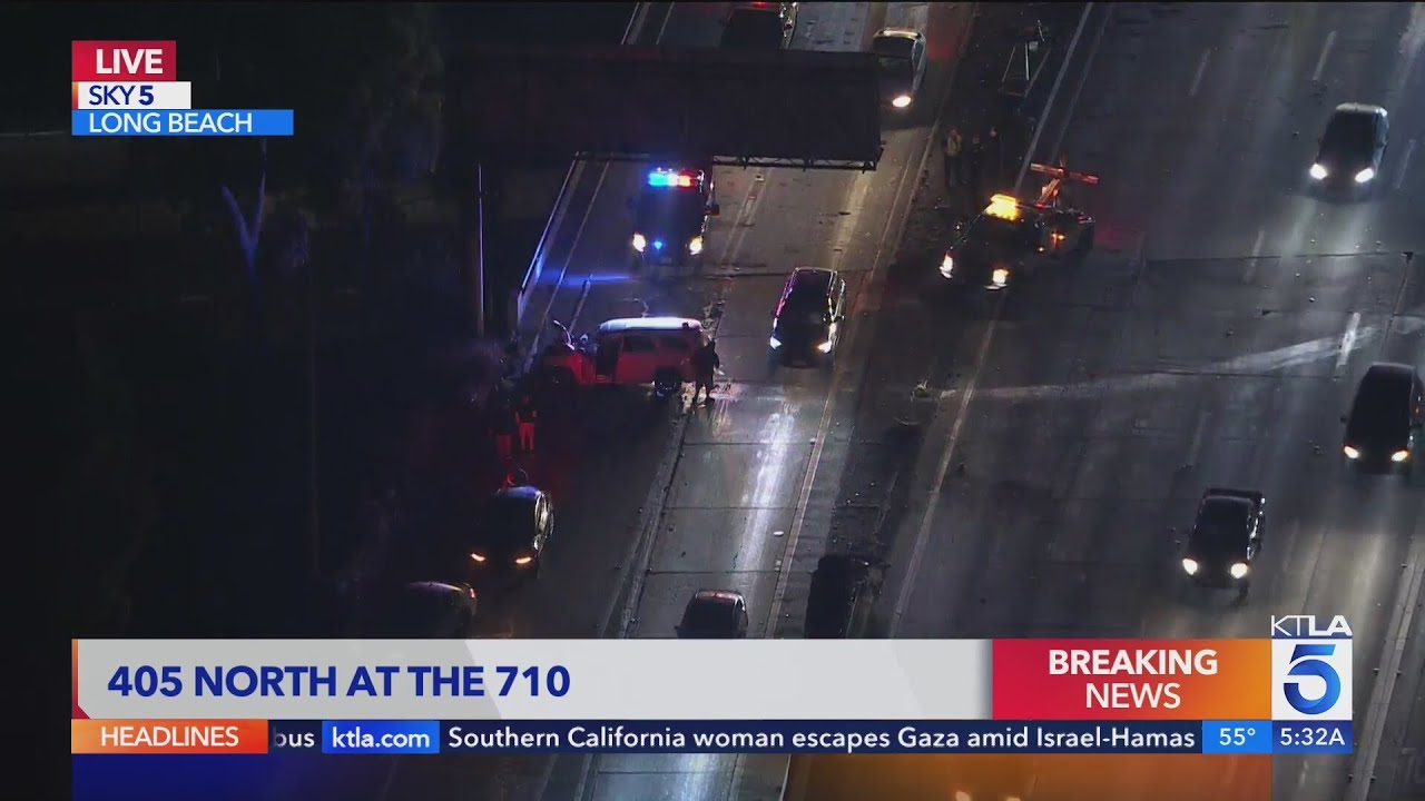 Violent crash on 405 Freeway in Long Beach snarls traffic on major ...