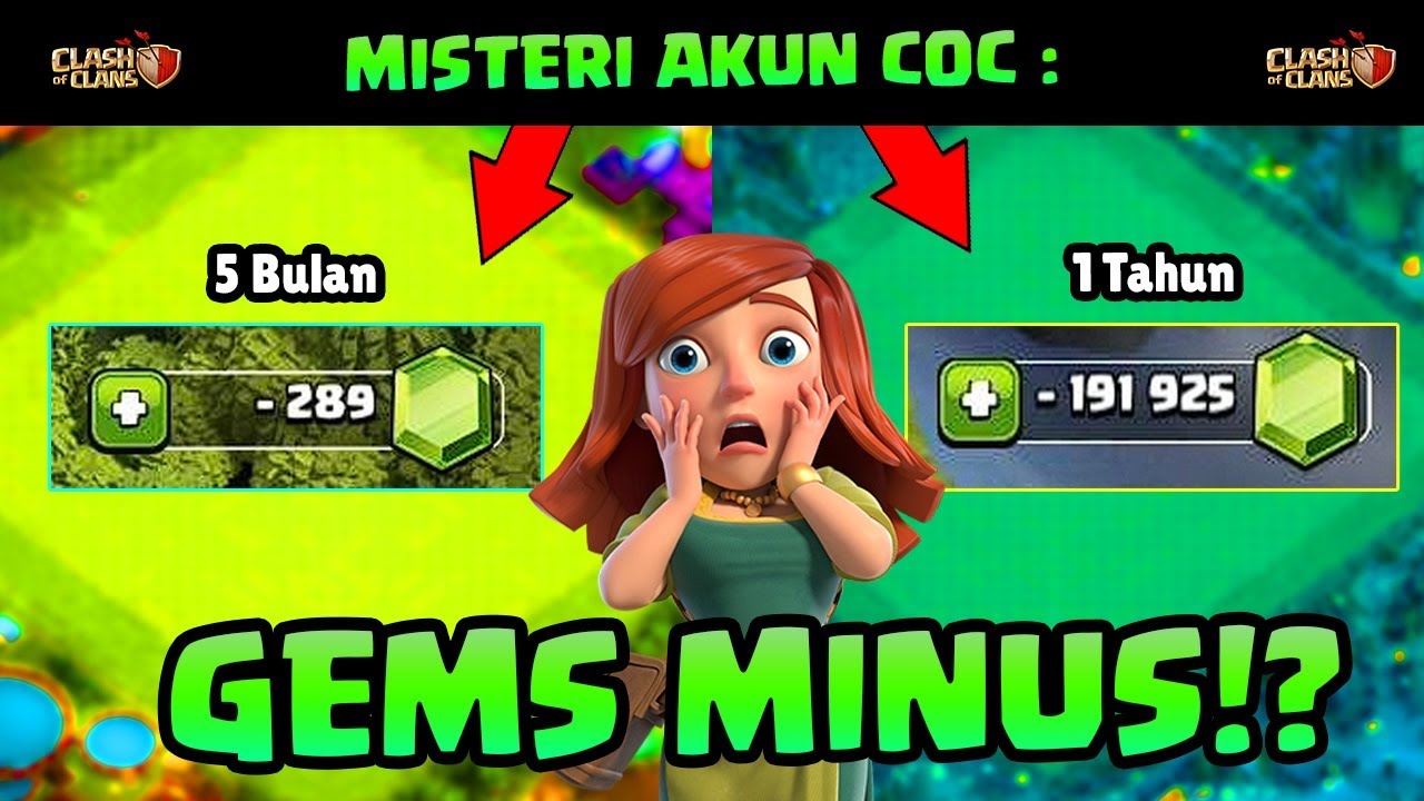 MISTERI AKUN CoC DENGAN GEMS MINUS! - YouTube