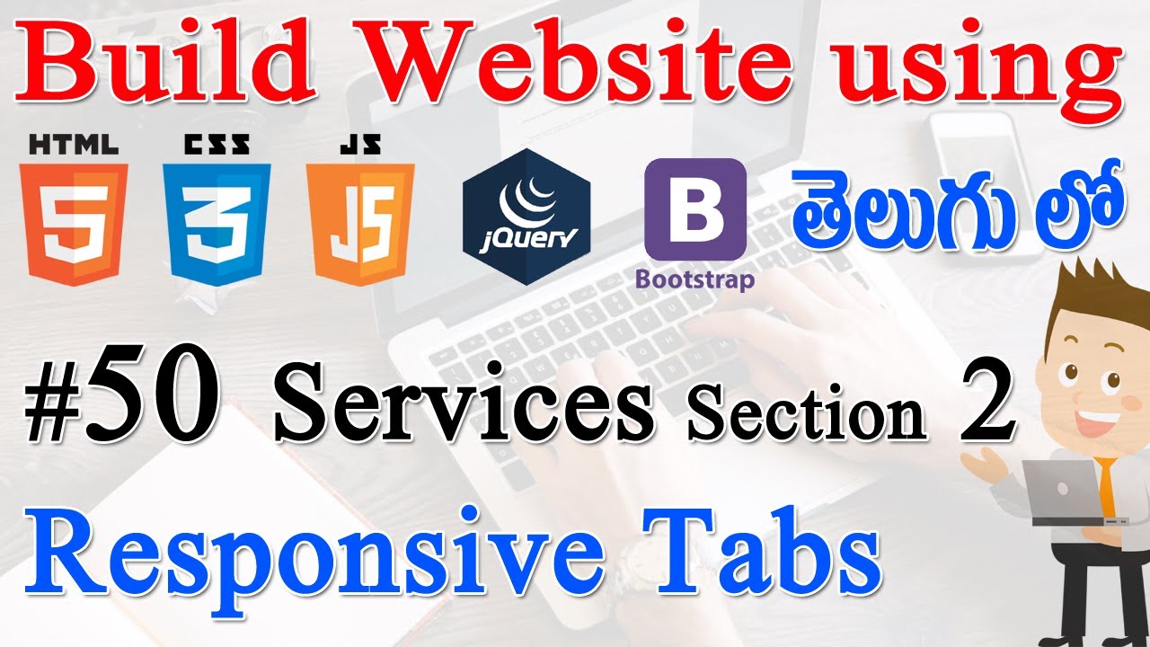 #50 How to Build Website using Html, CSS, Bootstrap - Services Section ...