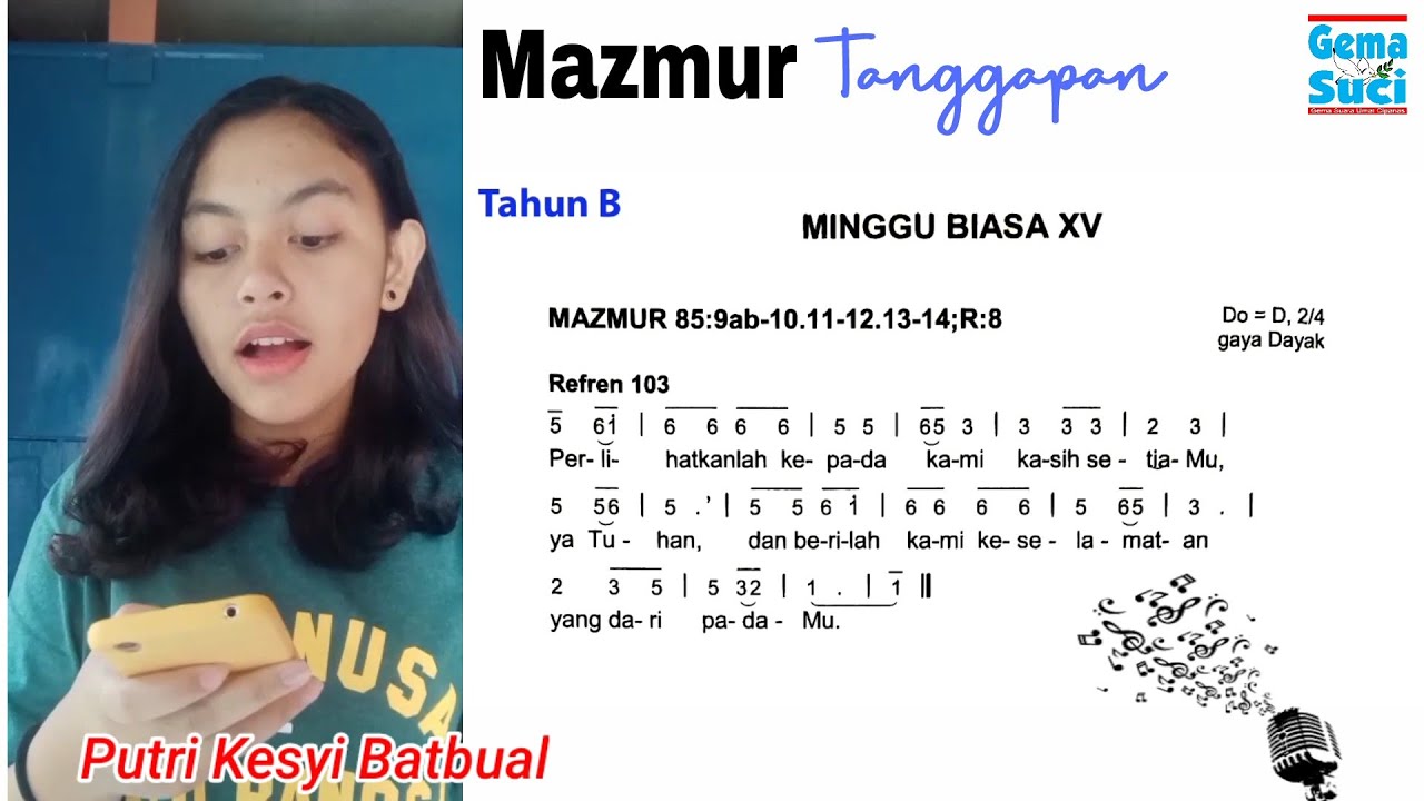 Mazmur Tanggapan Edisi Baru Minggu Biasa Xv 11 Juli 2021 Youtube